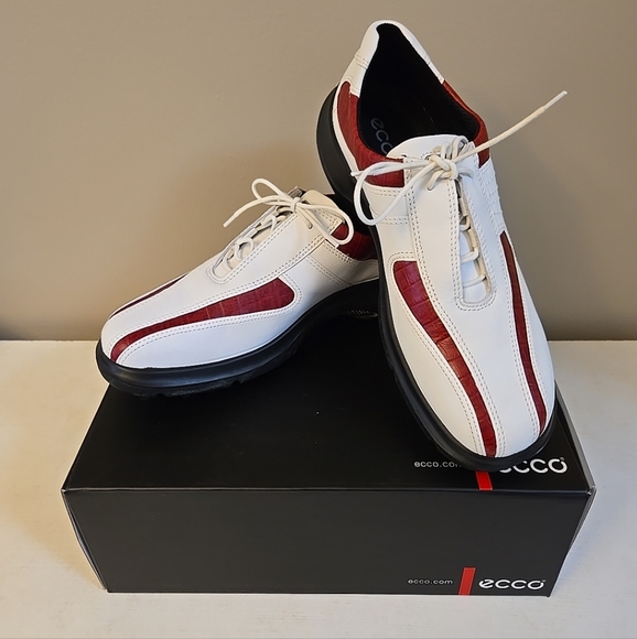 Ecco | Shoes | Ecco Receptor Womens Golf Shoes Eu 42 Us 1 Red And White ...